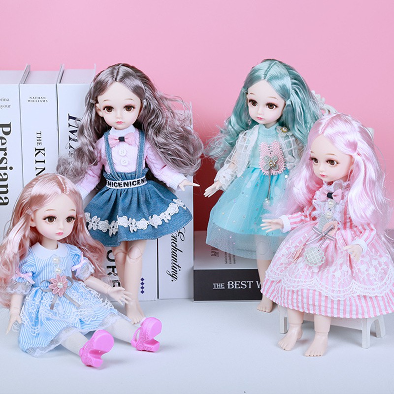 ตุ๊กตาเจ้าหญิง BJD 3D ข้อต่อขยับได้ ขนาด 30 ซม. 1/6 พร้อมเสื้อผ้า DIY ของเล่นสําหรับเด็ก ...