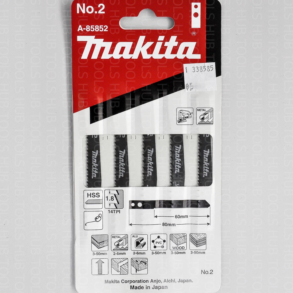 Makita ใบจิ๊กซอว์(แพ็ค5ใบ)ตัดเหล็ก อลูมิเนียม สเตนเลส PVC ตัดไม้ รุ่น A ...