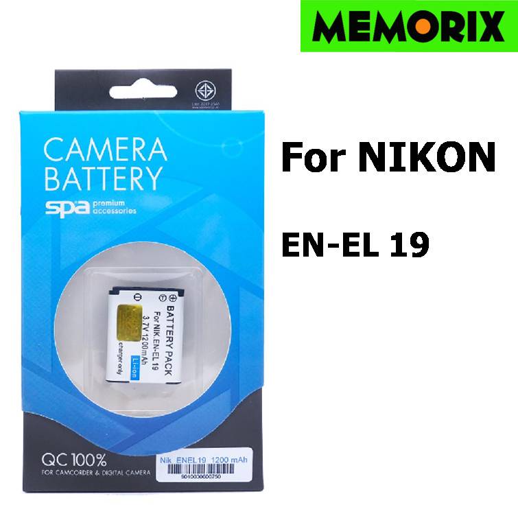 SPA battery For Nikon EN-EL19 Camera Battery แบตเตอรี่กล้องข | Shopee Thailand
