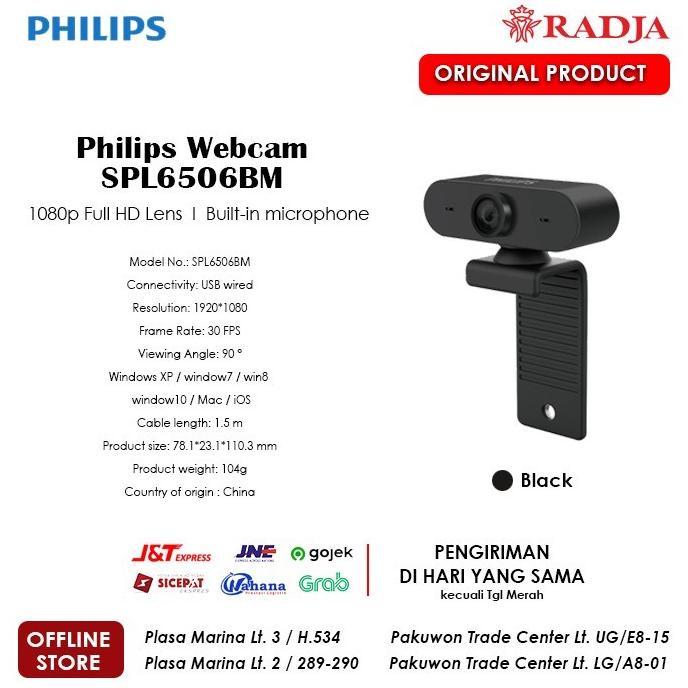 กล้องเว็บแคม Philips SPL6506BM SPL6506 1080p Full HD | Shopee Thailand