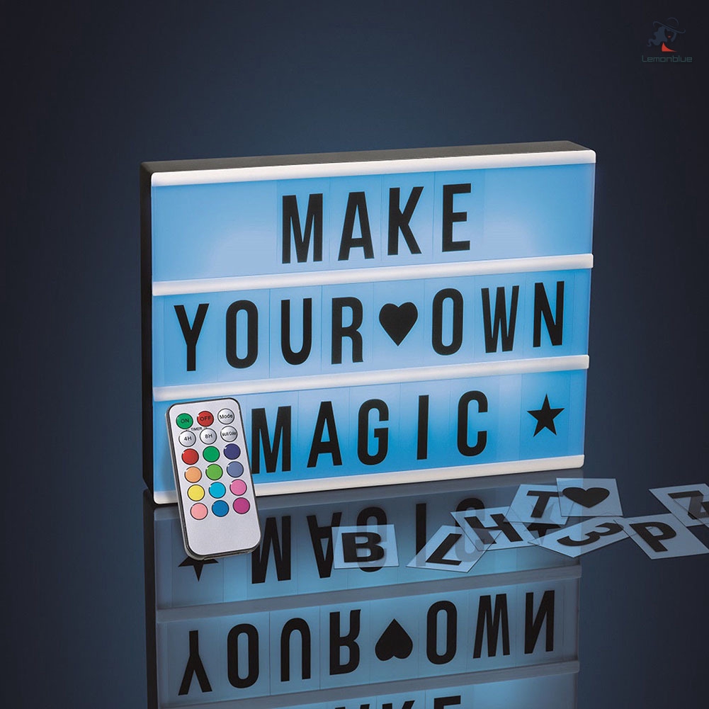 Remote Control LED Light Box 173 Letters & Symbols A4 Size | Shopee ...