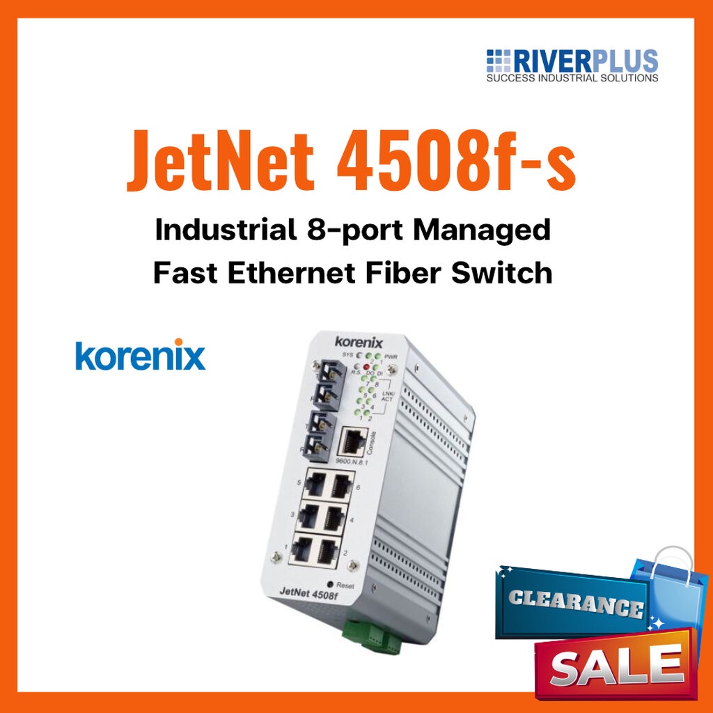Korenix JetNet 4508f-s Industrial 8-port Managed Fast Ethernet Fiber ...