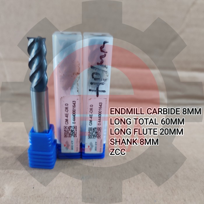 Endmill CARBIDE 8MM ZCC 60MM ZCC-CT | Shopee Thailand