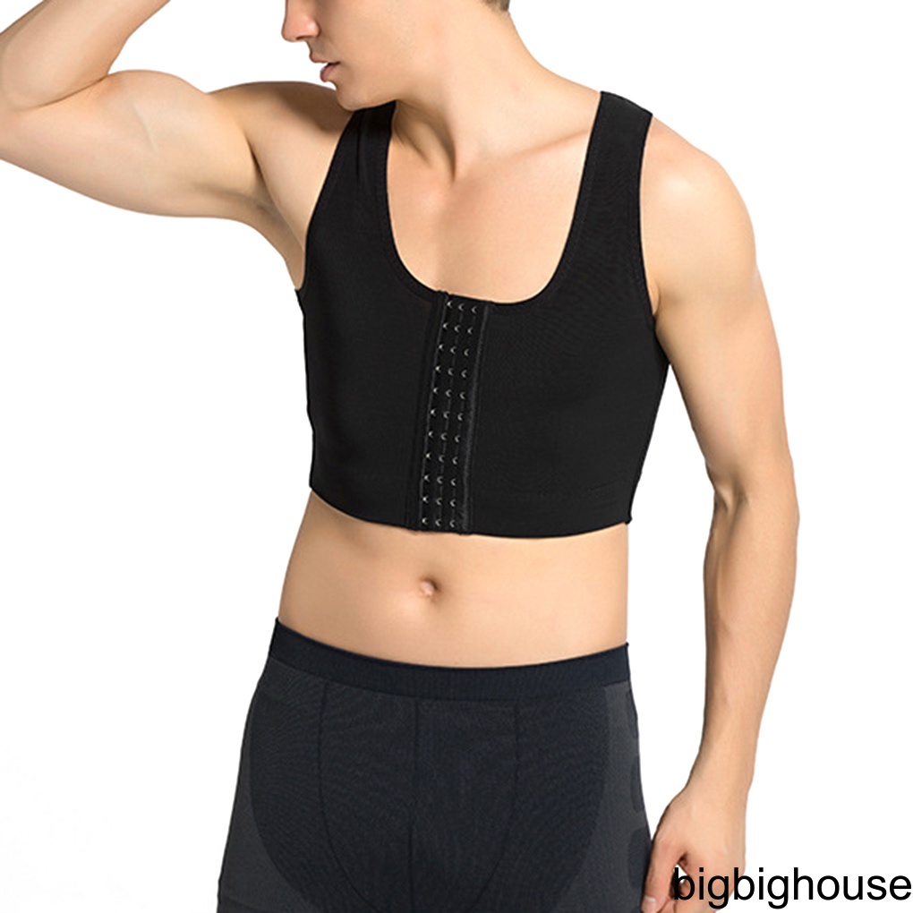Men Control Chest Shapers Bra Posture Corrector Back Support ...