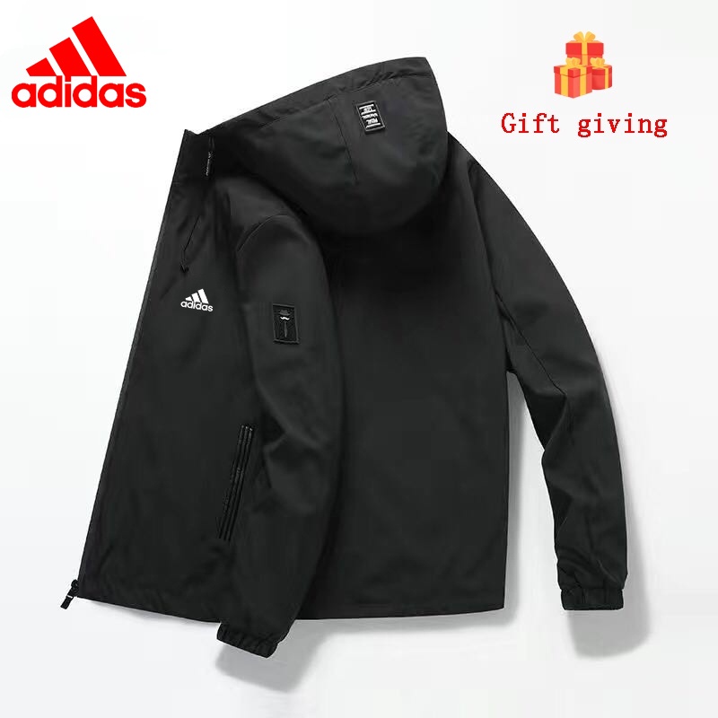 Adidas เสื้อแจ็กเก็ต กันลม พลัสไซซ์ สําหรับผู้ชาย ไซซ์ M-5XL | Shopee ...