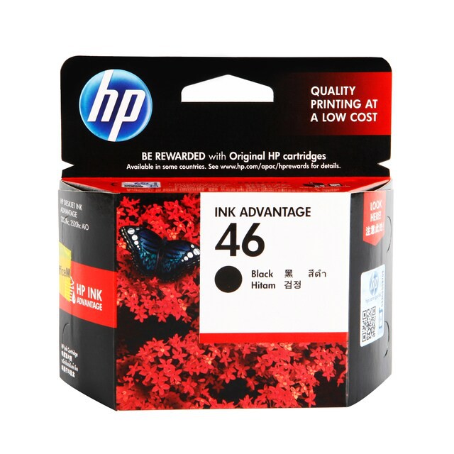 HP CZ637A Black No.46 ดำ ตลับหมึกเฮชพีของแท้ใหม่100%จากศูนย์ มีกล่อง ...