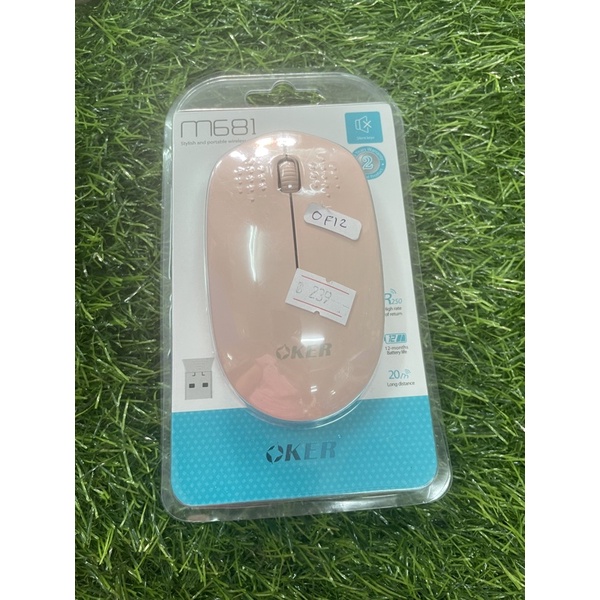 เม้าส์ไร้สาย oker m681 ไร้เสียงคลิ๊ก | Shopee Thailand