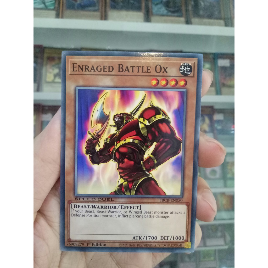 ยูจีโอ! Odd Card รหัส SBCB-EN050 - Enrnaged Battle Ox - Common - รุ่น ...