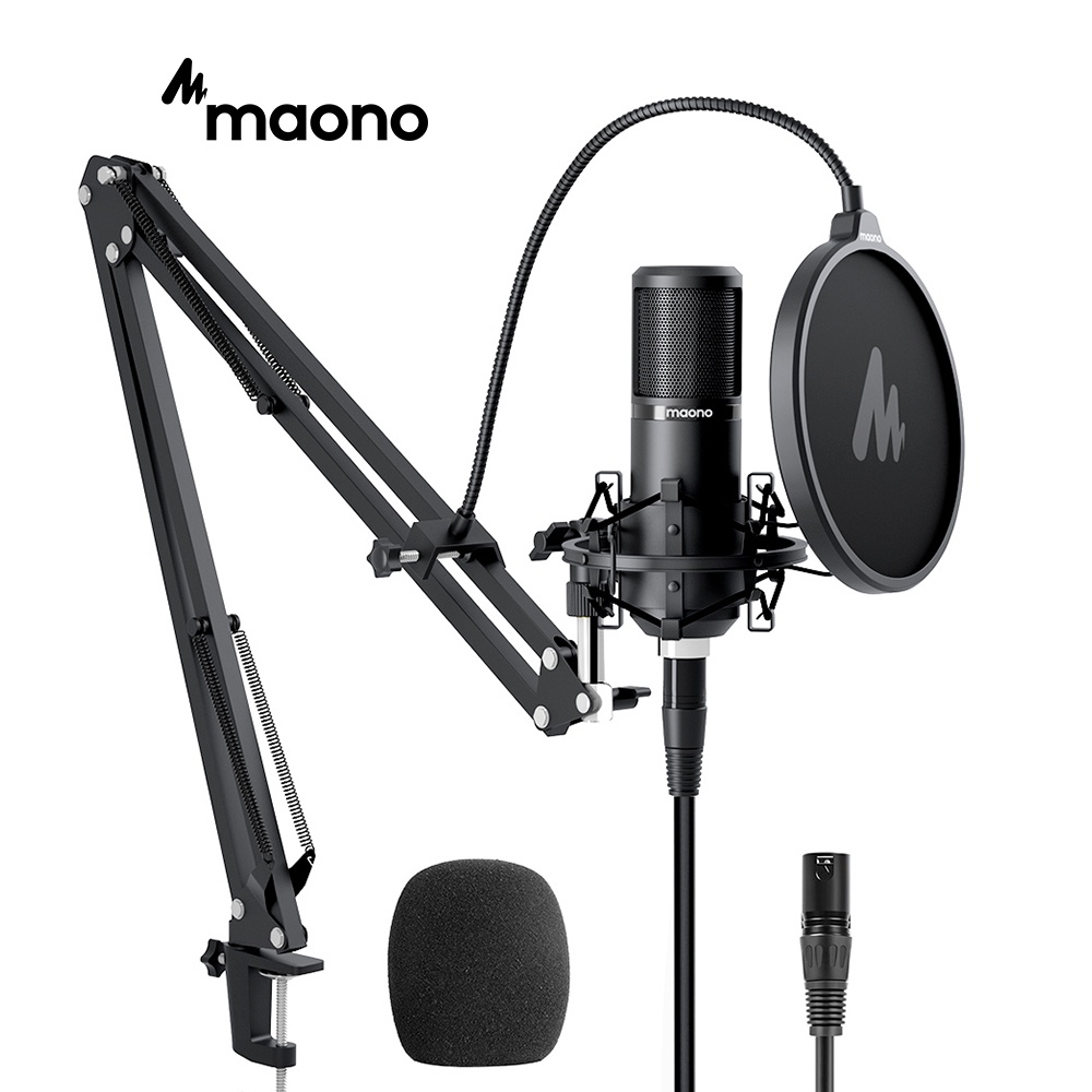 Maono AU-PM320S XLR ชุดไมโครโฟนคอนเดนเซอร์ มืออาชีพ สําหรับบันทึกเสียง ...