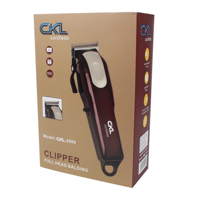 ปัตตาเลี่ยนไร้สายเครื่องมือตัดผมมืออาชีพ CKL -2600 (สีแดง) | Shopee Thailand