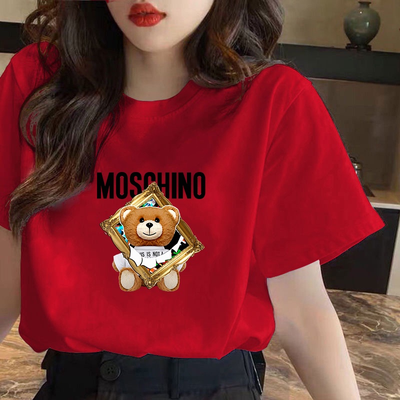 Mashoo คอกลมแฟชั่นสตรีทแฟชั่นแบรนด์หมีออกแบบกราฟิกพิมพ์เสื้อยืดเสื้อยืด ...