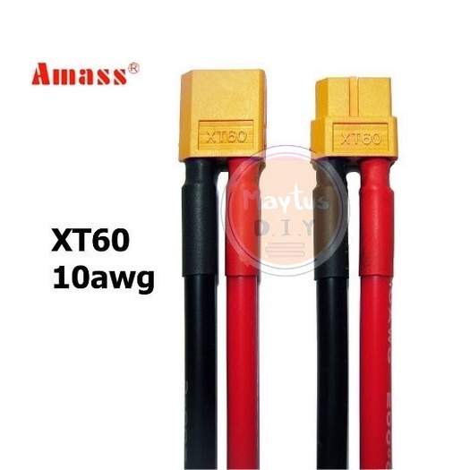 [[ส่งจากไทย]] Amass XT60 Plug ,10awg Silicone Rubber Cable | Shopee Thailand