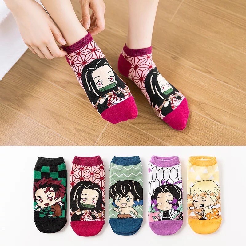 Demon Slayer Socks (5 pairs) | Shopee Thailand