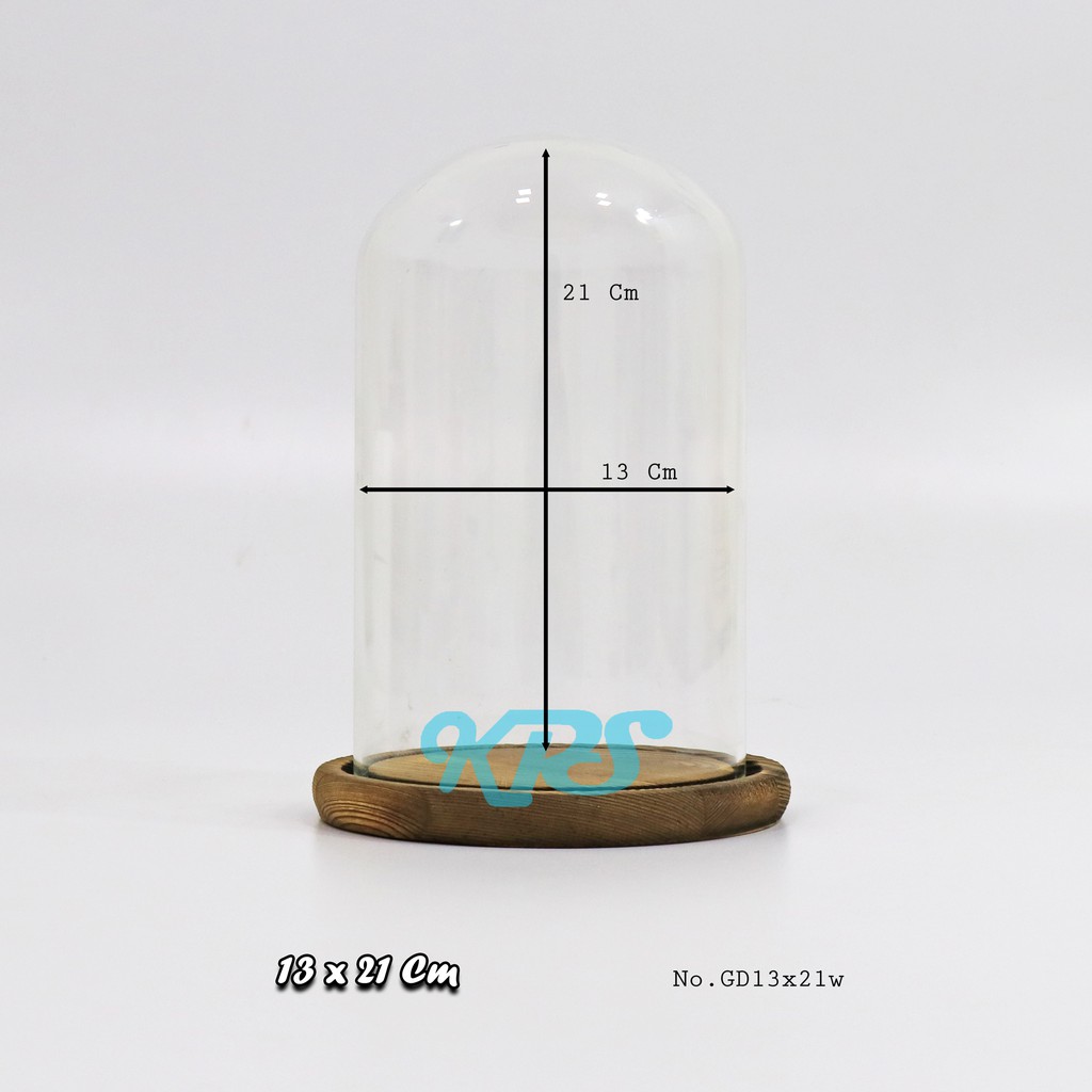 โดมแก้วกลมใส ตู้ครอบพระ ครอบแก้วฐานไม้ GlassDome Display | Shopee Thailand