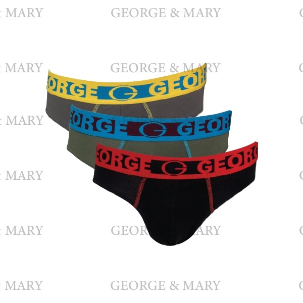 【1แถม1】GEORGE กางเกงในชาย 3 ชิ้น Double Lined Dapper Briefs 3in1 ...