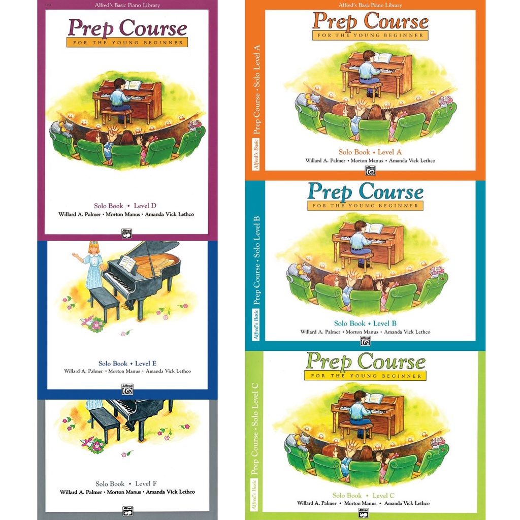 Basic Piano Prep Course Solo Book A B C D E F | Shopee Thailand