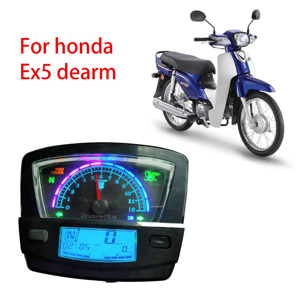 สําหรับ Honda EX5 Dream LCD เครื่องวัดระยะทางดิจิตอล Dashboard ...