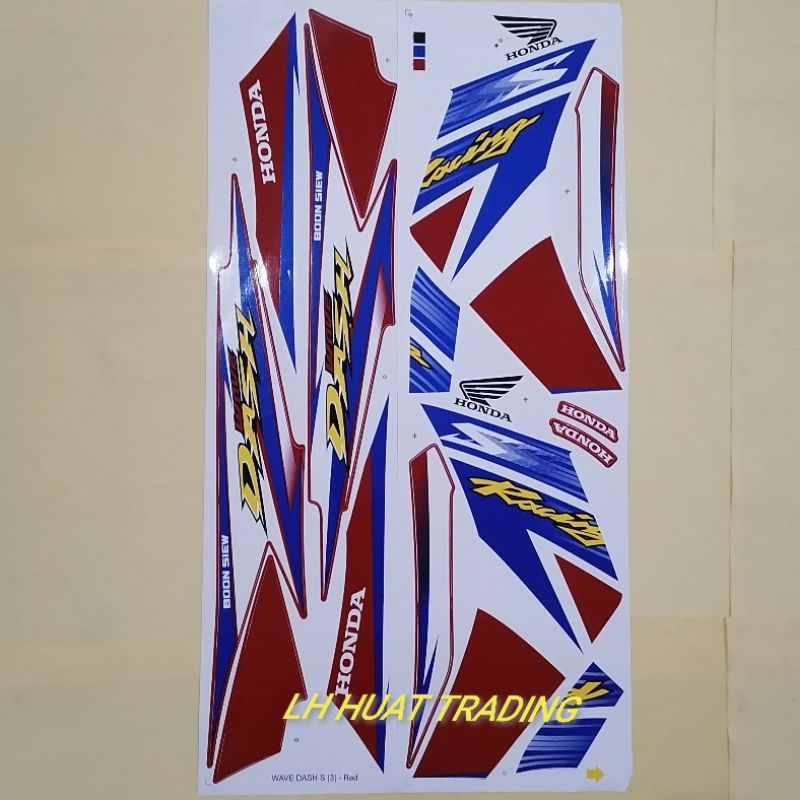 ชุดบอดี้สติ๊ก สีดํา Honda Wave Dash S 110 V2 ( 3 ) | Shopee Thailand