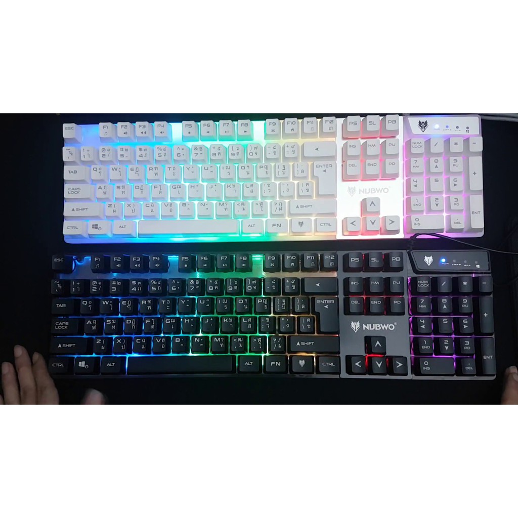 Nubwo คีย์บอร์ดเกมมิ่งSavage Gaming keyboard NK-18 ดำ ขาว **สนใจสีไหน ...