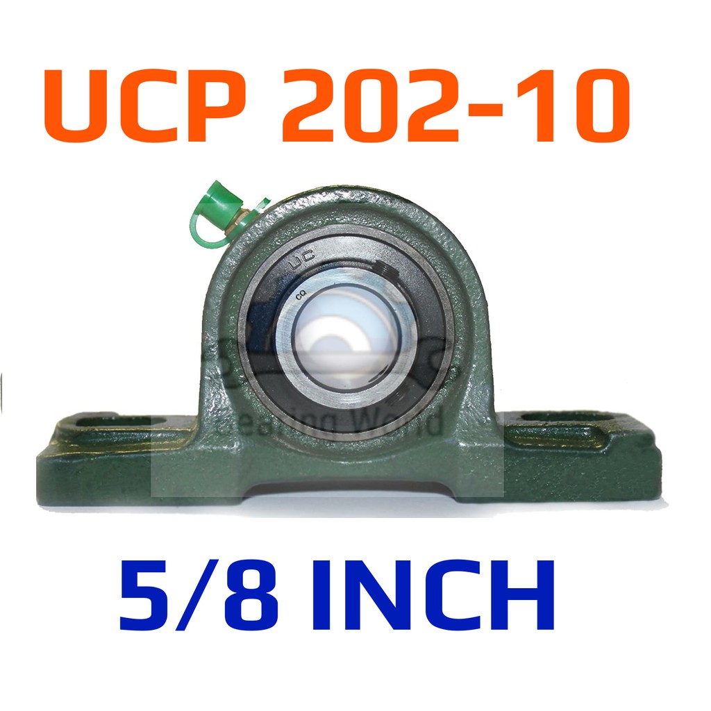 UCP 202-10 รูเพลา 5/8 นิ้ว (5 หุน) UCP 202 เพลานิ้ว เหล็ก Chrome อย่างดี ลูกปืนตุ๊กตา BEARING ...
