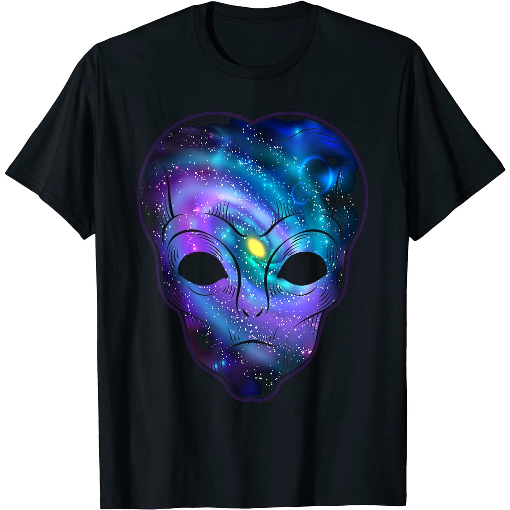 เสื้อยืด Stars Outer Space Universe Sci Fi Galaxy Alien Head Alien T ...