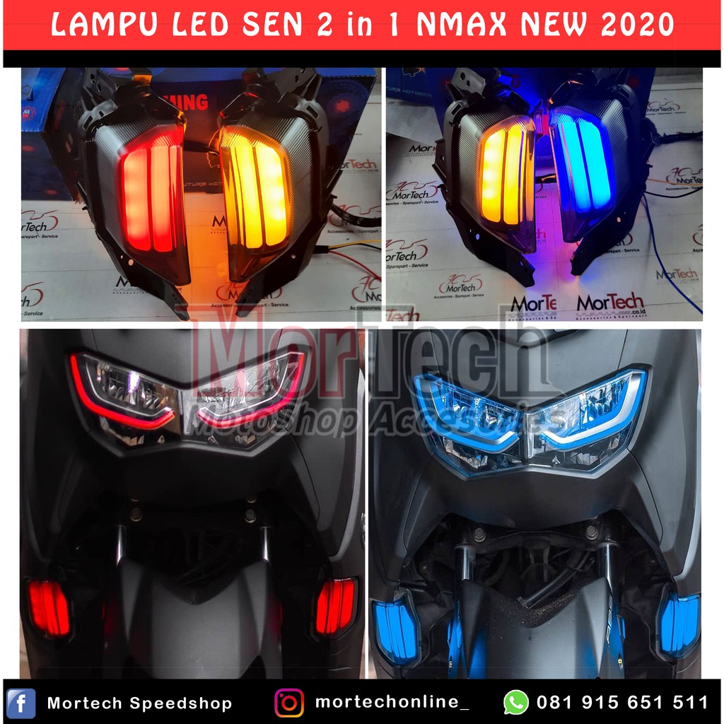 Nmax New 2020 ไฟเลี้ยวหน้าไฟ LED 2 in 1 Dusk Lights DRL Nmax 2020 UP ...