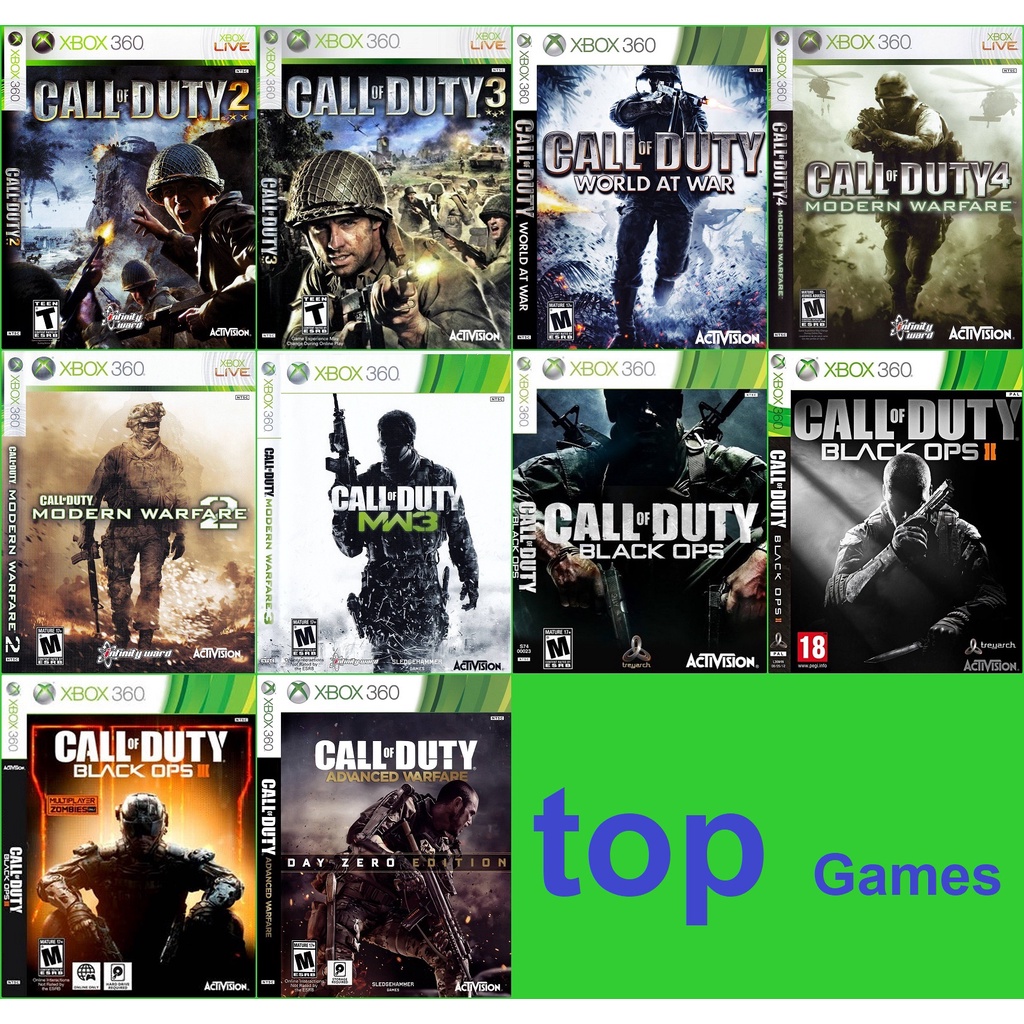 Call of Duty คอลล์ ออฟ ดิวตี้ ทุกภาค ของ Xbox 360 แผ่นเกม | Shopee Thailand