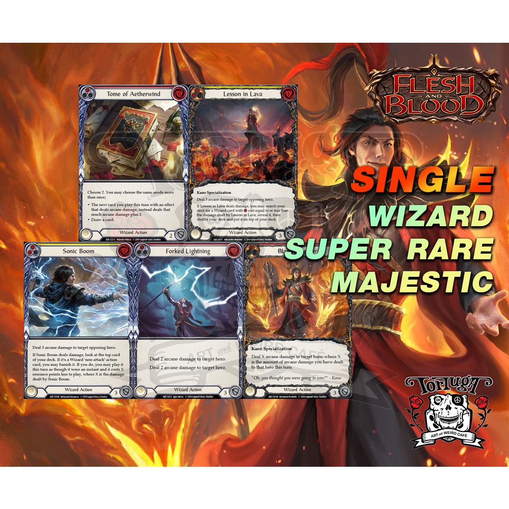 Wizard Super Rare Majestic | WTR-U ARC-U | Flesh and Blood TCG Single ...