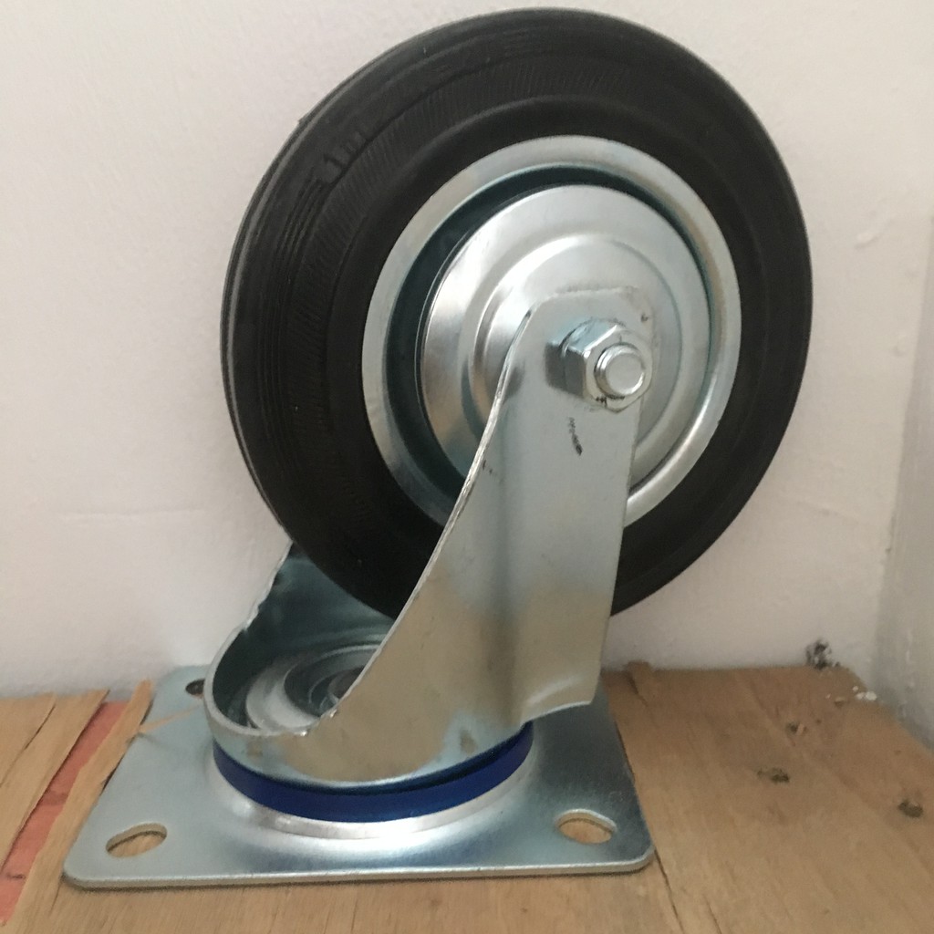 6 INCH RUBBER TROLLEY WHEELS LIVE | Shopee Thailand
