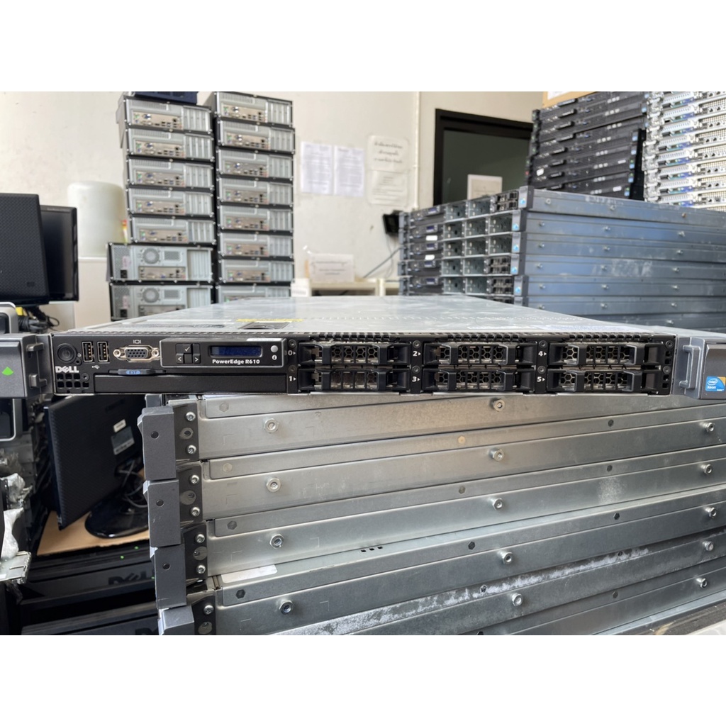 Dell PowerEdge R610 Server เซิร์ฟเวอร์ CPU E5645 Ram 8 GB HDD 500 GB ...