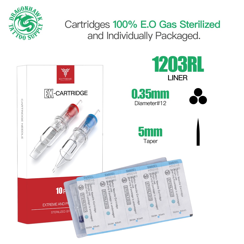 Disposable 10pcs 1RL 3RL Permanent Makeup Sterile Tattoo Cartridge ...