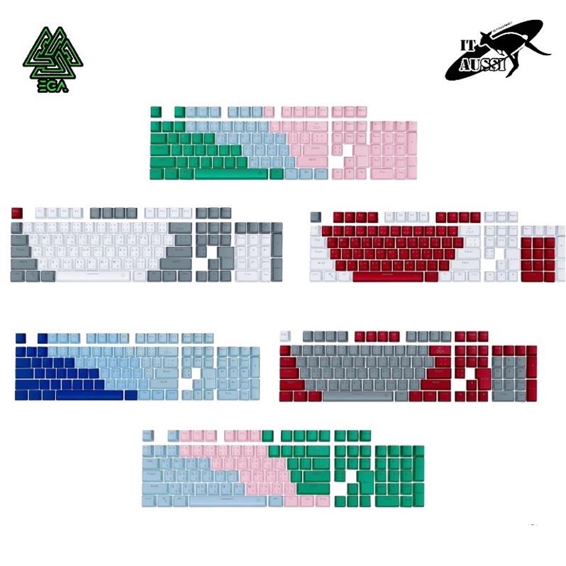 EGA Keycaps MGKC4 คีย์แคปแป้นไทย-อังกฤษ วัสดุเกรดพรีเมียมด้วยพลาสติก ...