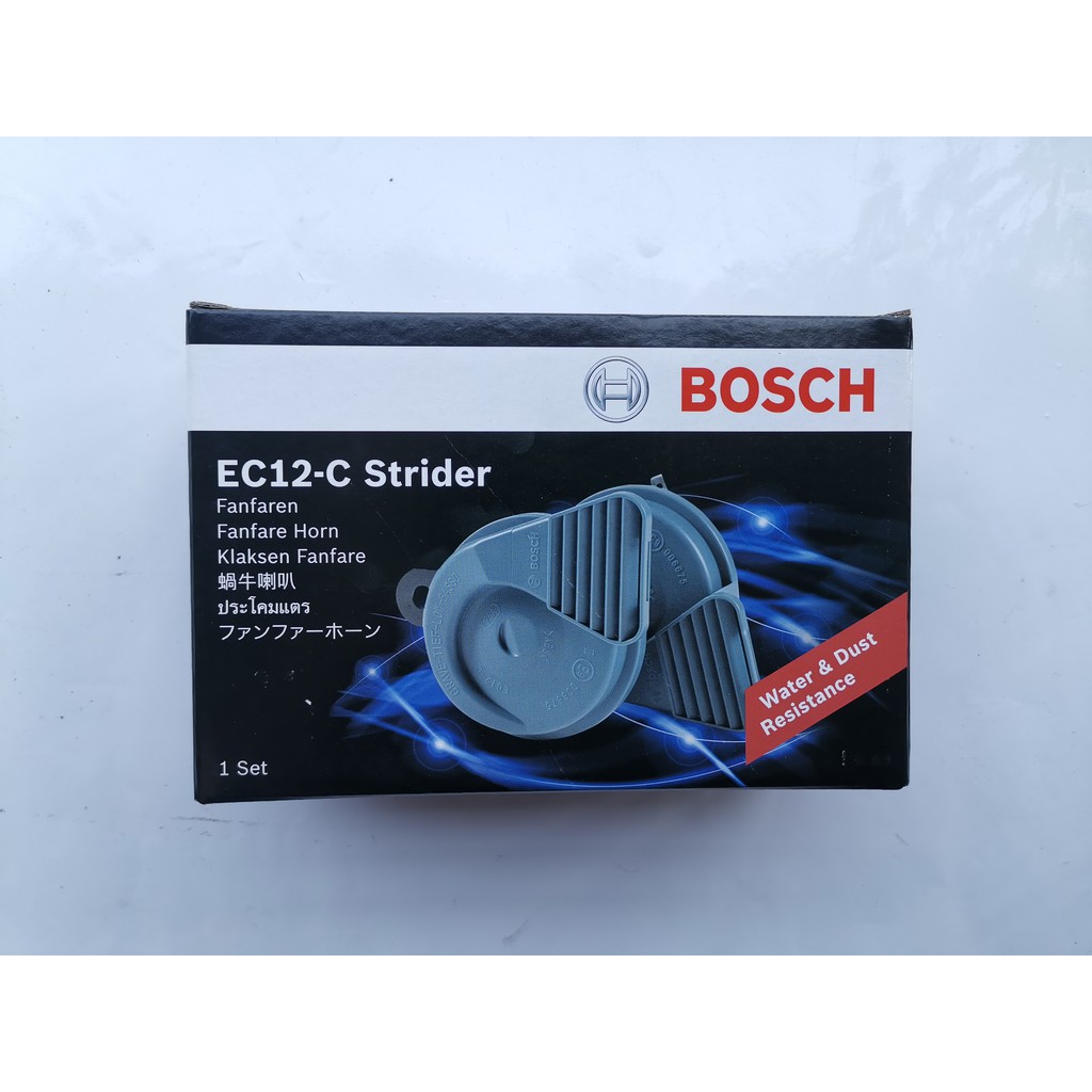 แตรรถยุโรป แตรเสียงเบ็นซ์ แตรหอยโข่ง BOSCH Two-Tone Horn EC12-C Striderแท้ 12V กันน้ำ กันฝุ่น ...