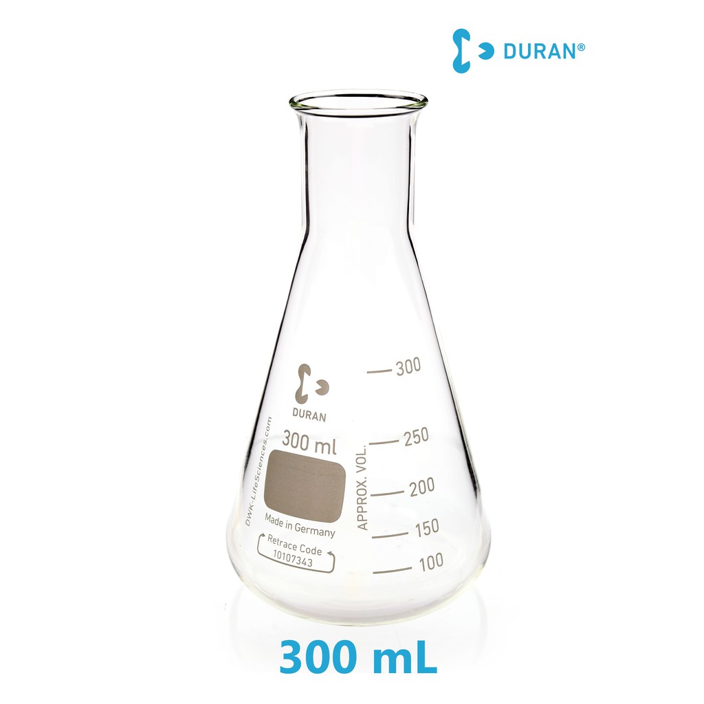 ขวดชมพู่แก้ว Duran ทนไฟ ขนาด 50, 100, 125, 150, 250, 300, 500, 1000 mL ...