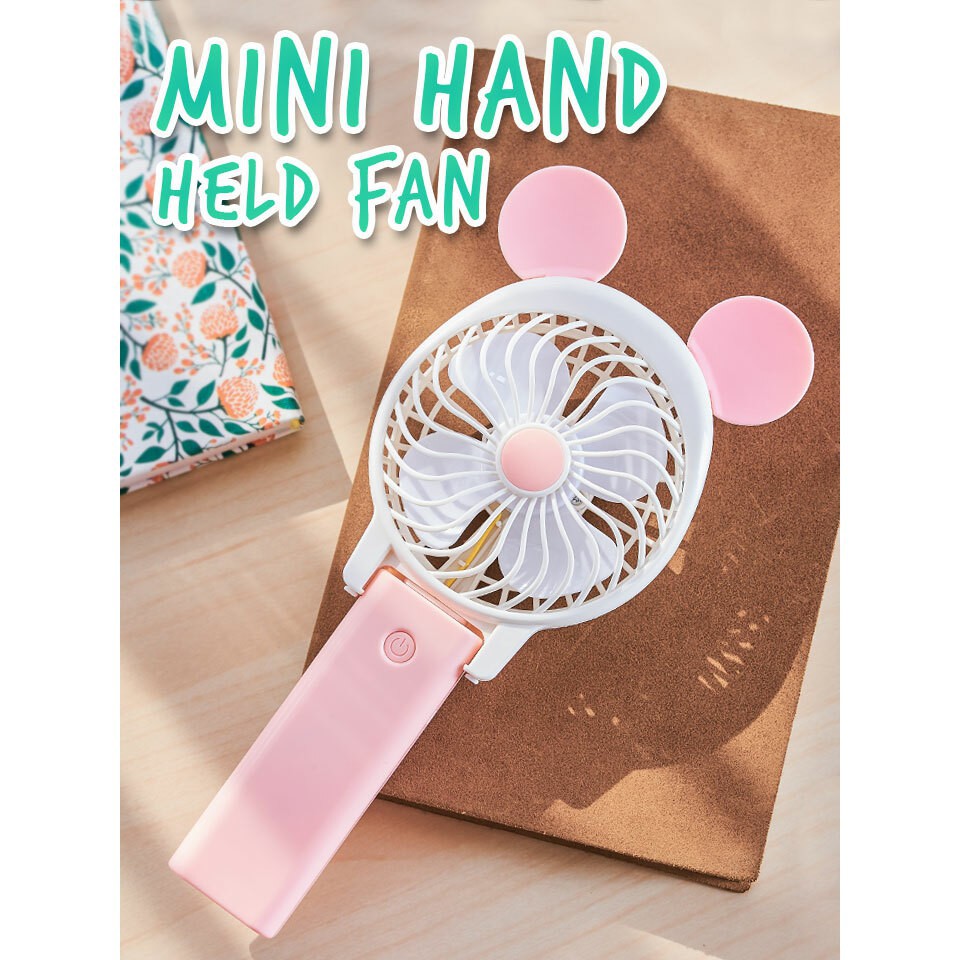 พัดลมมือถือ ขนาดพกพา ด้ามพับเก็บได้ Mini Hand Held Fan พัดลมพกพา ...