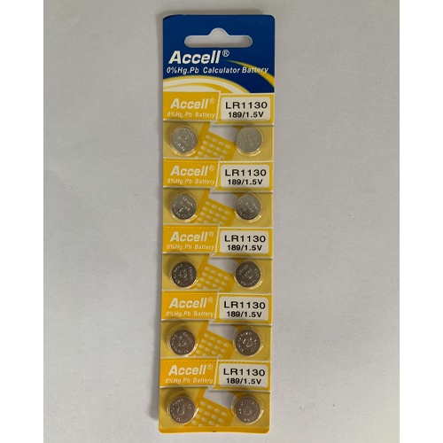 ถ่านกระดุม ACCELL LR41,LR43,LR44,LR1130 ของแท้ 💯% จำหน่ายยก 1แผง มี 10ก้อน | Shopee Thailand