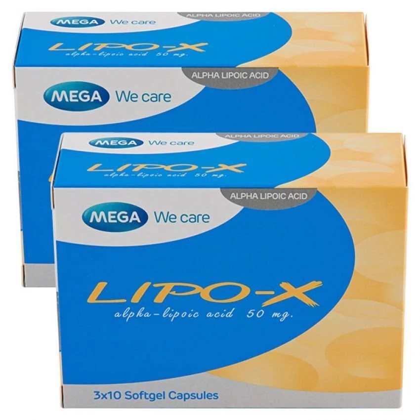 MEGA We Care Lipo-X Alpha-Lipoic Acid 50mg (30 ซอง) x 2 กล่อง | Shopee ...