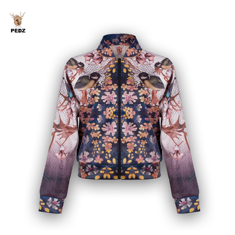 [Easy E-Receipt] PEDZ Floral Bird with Zinnia Jacket แจ๊คเก็ตไหมซาติน ...