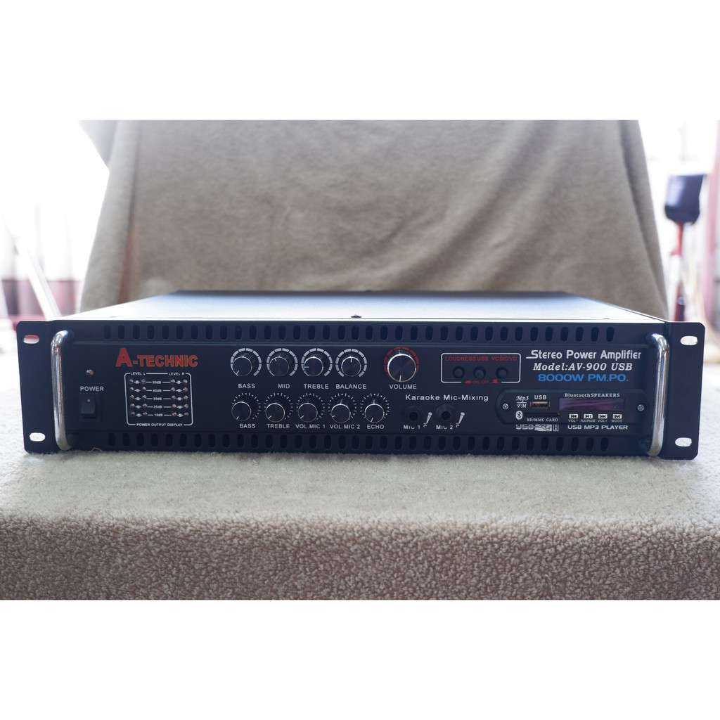 แอมป์ขยายเสียงA-TECHNIC รุ่นAV900 USB | Shopee Thailand