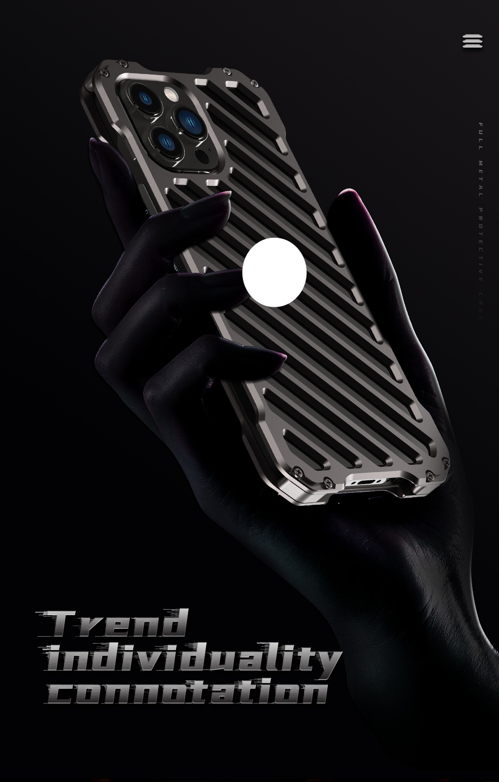 [R-JUST] Heavy Duty Metal Armor Case For iPhone 16 15 ProMax 14 13 12 ...