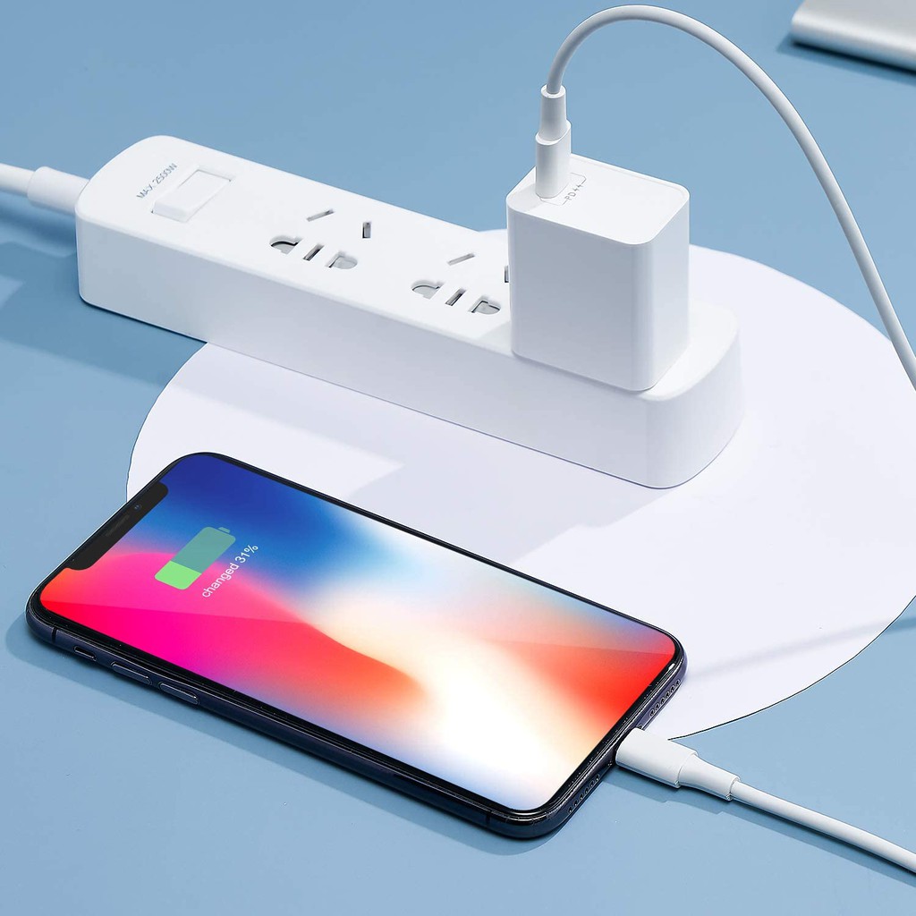 ชุดชาร์จ สำหรับ iPhone สายชาร์จ + หัวชาร์จ USB-C 18W Power Adapter ...