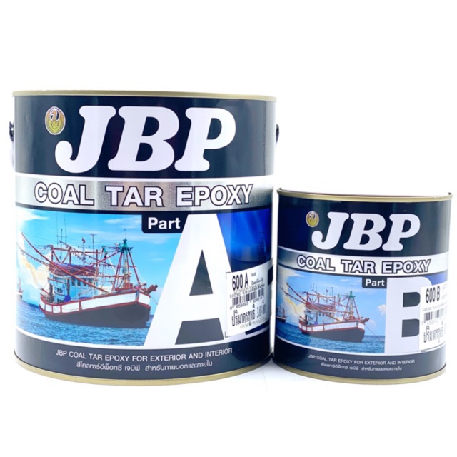 JBP สีรองพื้นกันสนิม เจบีพี โคลทาร์ อิพ็อกซี่ JBP Coaltar Epoxy # 600 ...