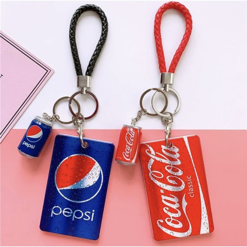 Coca COLA PEPSI LANYARD CARD HOLDER NAME TAG BADGE ID CARD HOLDER พวง ...