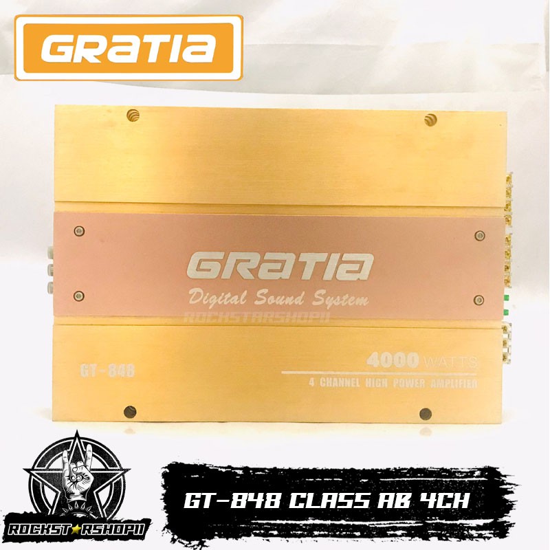 เพาเวอร์แอมป์ติดรถยนต์ เพาเวอร์แอมป์ แอมติดรถยนต์ เครื่องเสียงติดรถยนต์ CLASS AB 4CH GRATIA รุ่น ...