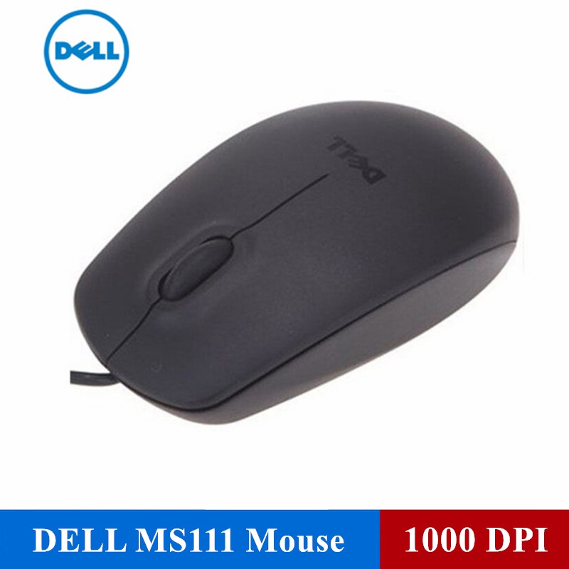 Dell 1000 DPI เมาส์ออปติคอล แบบใช้สาย 3 ปุ่มกด เสียงเงียบ MS111 ...