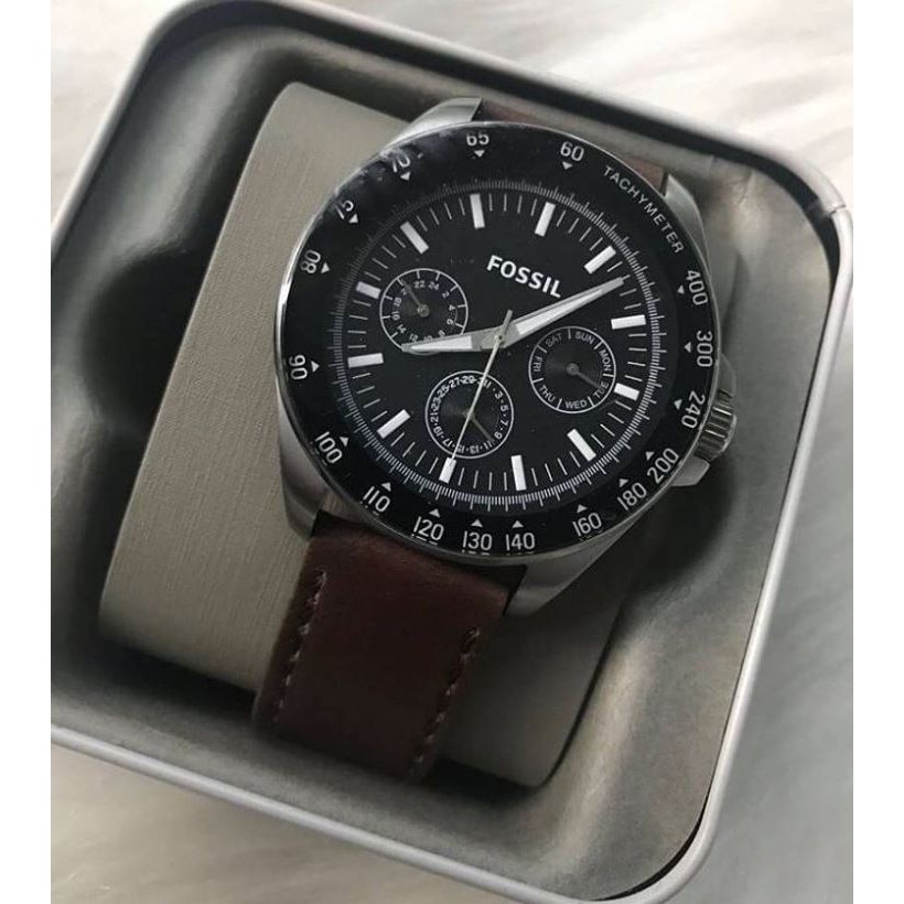 Fossil #BQ2267 Chronograph Tachymeter Green Dial, | Shopee Thailand