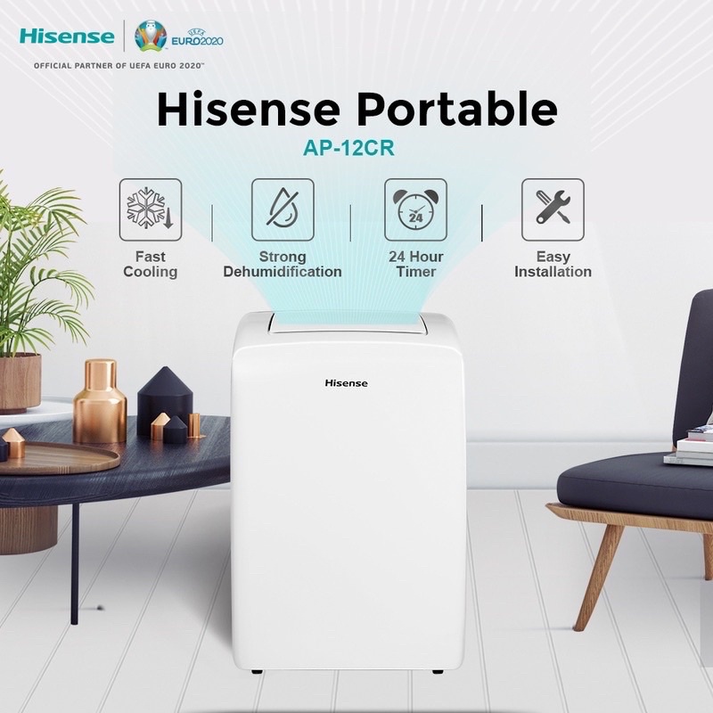 พร้อมส่ง!! Hisense แอร์เคลื่อนที่ 12000 BTU AP-12CR4RNXS00 portable air ...