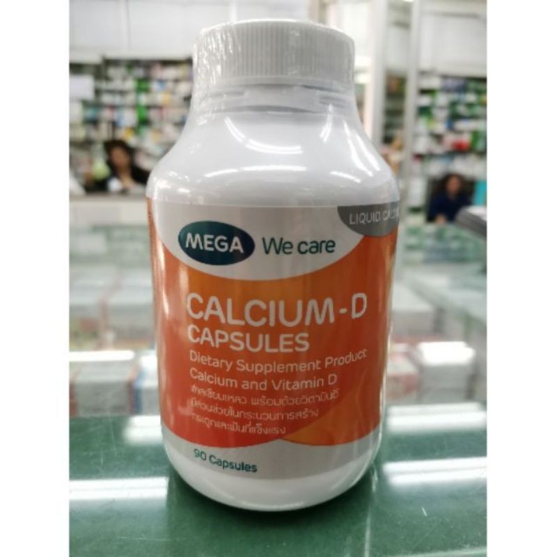 Mega wecare Calcium-D 90 capsules (แคลเซียม+วิตามินดี3) | Shopee Thailand