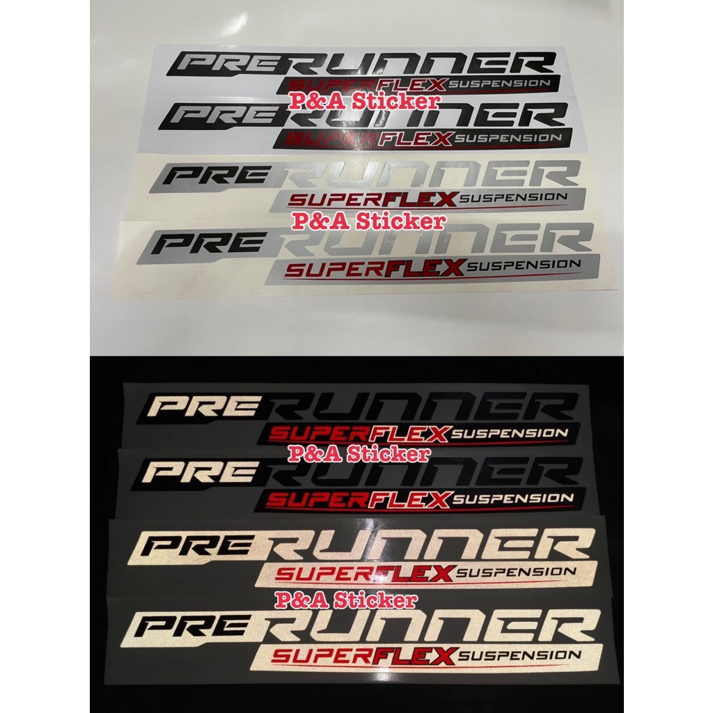 สติ๊กเกอร์สกรีน PRERUNNER SUPERFLEX SUSPENSION ติดข้างท้ายรถ TOYOTA ...