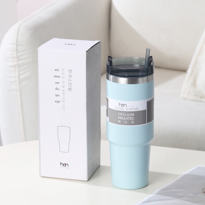 HAN แก้วเก็บความเย็น 30oz 890ml สแตนเลสแท้ 30ออนซ์ | Shopee Thailand